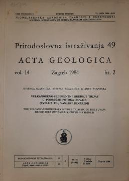Acta Geologica : Vulkanogeno-sedimentni srednji trijas u području ...